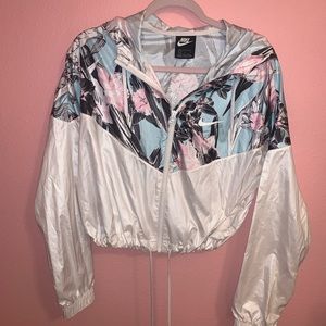 Nike | Jackets & Coats | Nike Floral Windbreaker | Poshmark